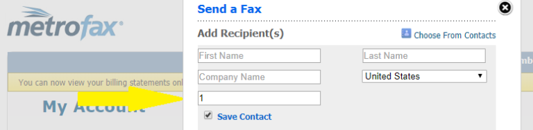 sending faxes with PHONE PLUS / Metrofax - Premier PHONE PLUS CLOUD